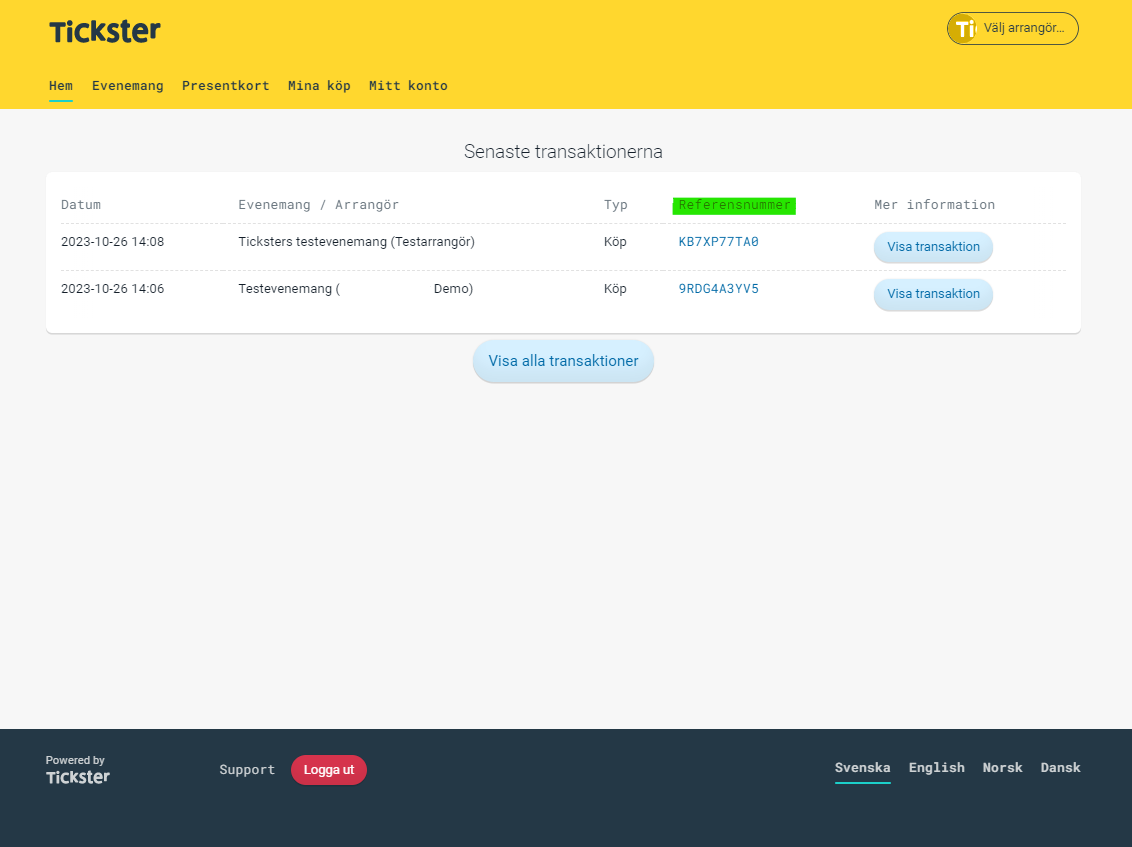 Vart hittar jag mitt referensnummer? – Tickster Help Center