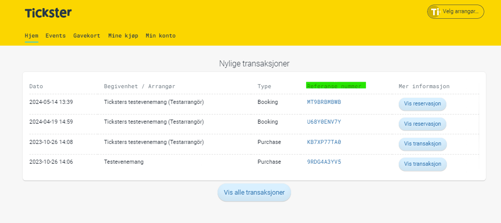 Hvor finner jeg referansenummeret mitt? – Tickster Help Center